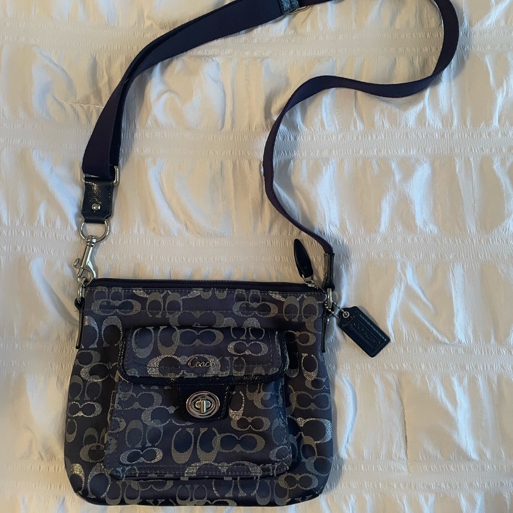 Coach Signature Swingpack Turnlock Crossbody Bag Canv… - Gem